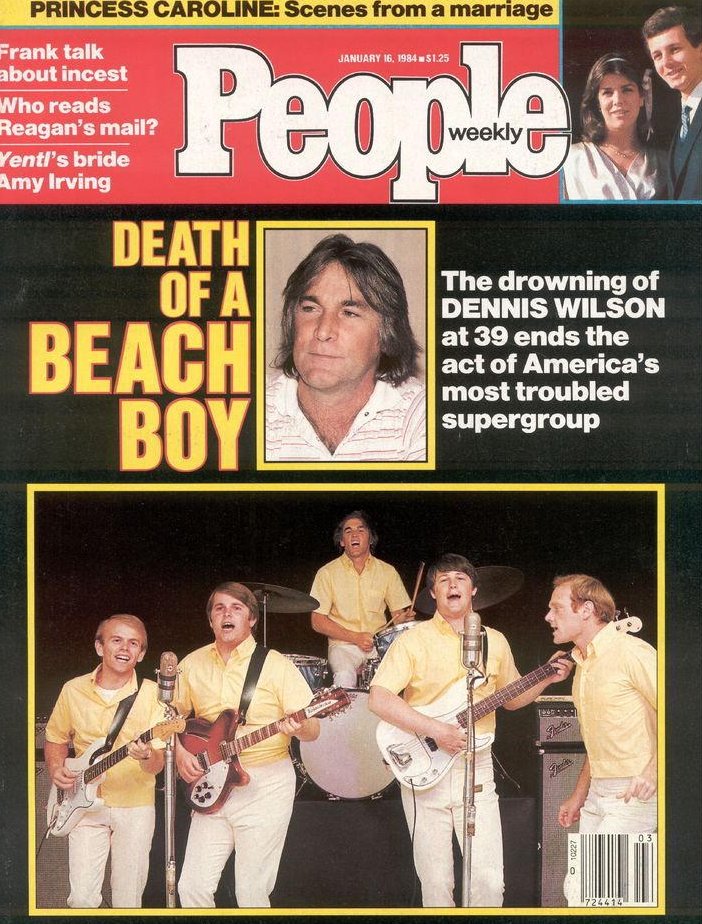 Vintage People Magazine Beach Boy Dennis Wilson January 16 1984 OOS