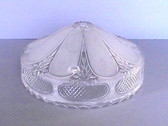 Glass Lamp Shade Clear Art Deco 1930s 3 Hole Suspended Vintage Oos
