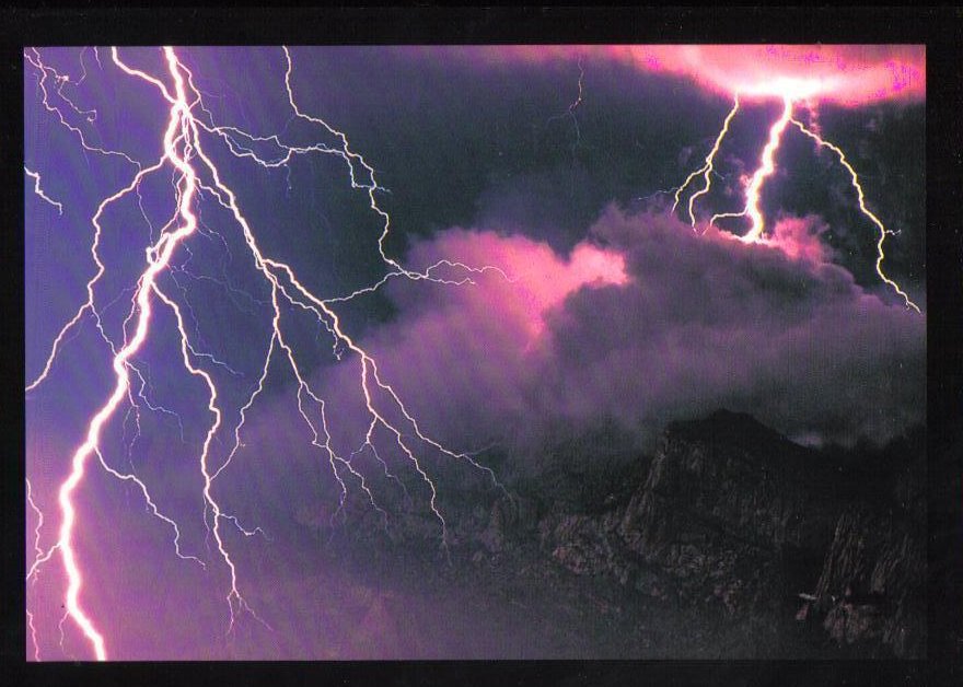 Lightning Weather Phenomenon Picture Postcard