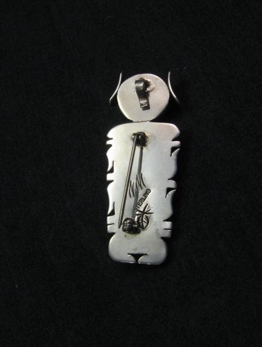 Nelson Morgan Navajo Turquoise Silver Hopi Maiden Pin Pendant