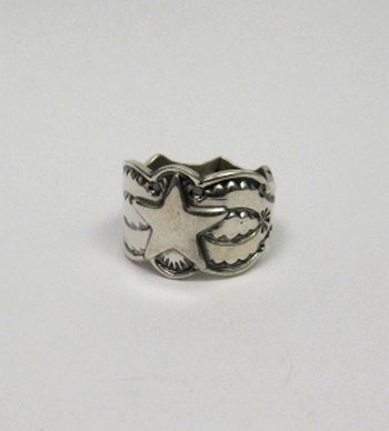 Sunshine Reeves ~ Navajo ~ Stamped Sterling Silver Star Ring sz9
